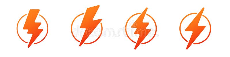Iconic Power Energy Flash Vector Art Stock Vector - Illustration of ...