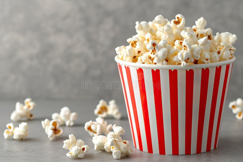 Iconic Red Popcorn Box for Movie Nights Stock Illustration ...