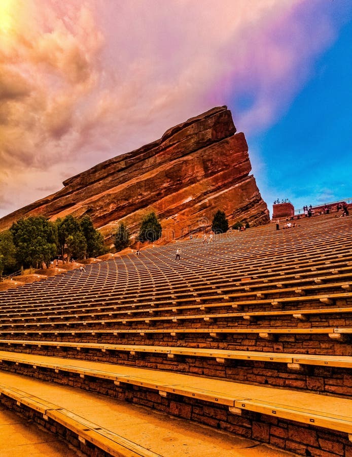 Red Rocks Amphitheater stock image. Image of creation - 10716591