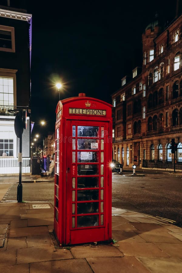 Iconic Red Telephone Boxes in Central London Editorial Stock Photo ...