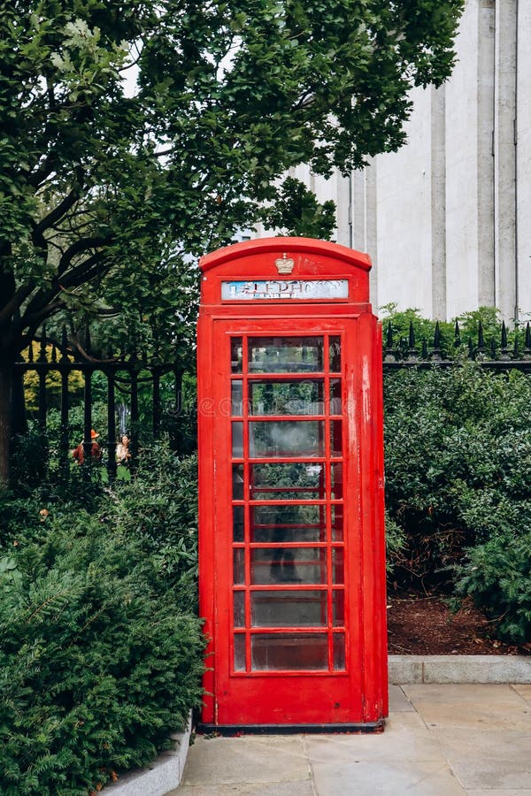 Iconic Red Telephone Boxes in Central London Stock Image - Image of ...