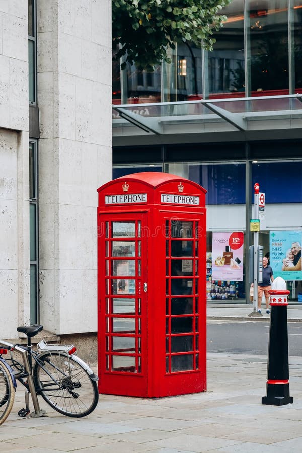 Iconic Red Telephone Boxes in Central London Editorial Stock Image ...