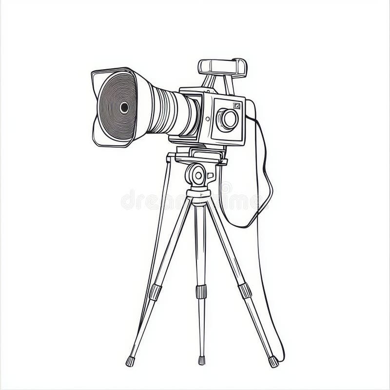 Iconic Representation of a Retro Video Camera. a Simple Doodle of an ...