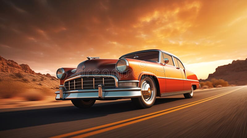 Iconic Retro Car Automotive Legacy Stock Illustration - Illustration of ...