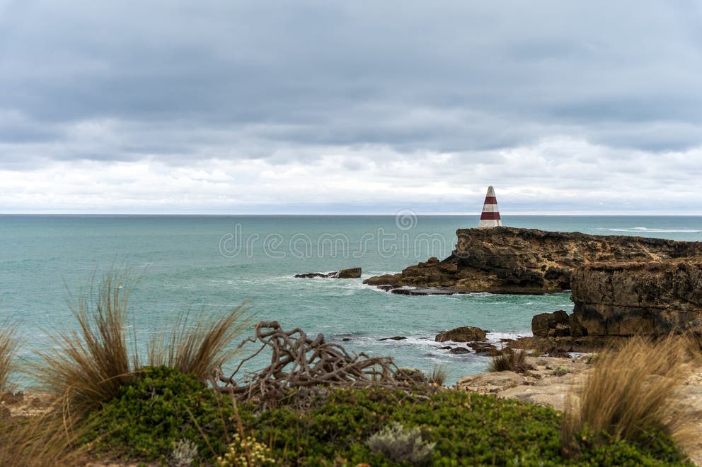 The Iconic Robe Obelisk, South Australia Stock Image - Image of rough ...