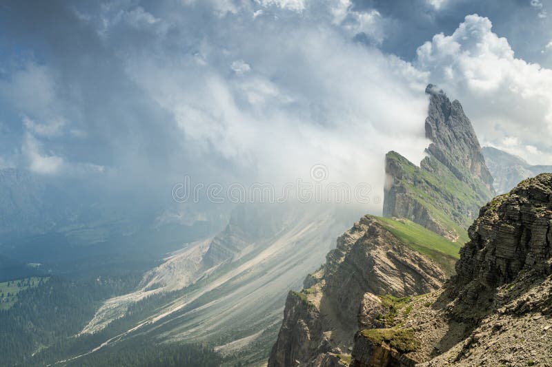 Iconic Seceda Ridge Stock Illustrations – 2 Iconic Seceda Ridge Stock ...