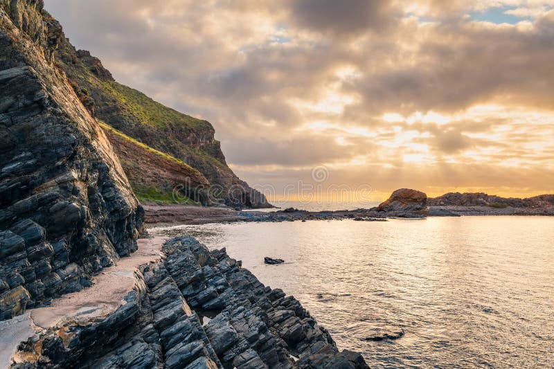 Iconic Second Valley Coastline at Sunset Stock Image - Image of natural ...