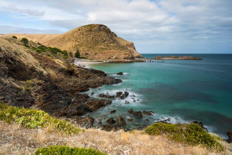 The Iconic Second Valley Jetty and Creek Outlet Located on the Fleurieu ...
