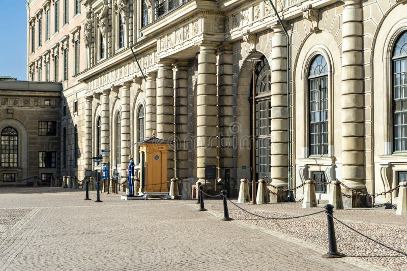 Iconic Sentry Post with Royal Guard at Stockholm S Palace Editorial ...
