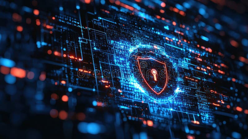 Iconic Shield Symbol Displayed on a Digital Background Representing ...