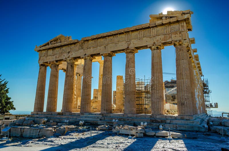 Iconic View of the Acropolis of Athens, Greece Stock Image - Image of ...