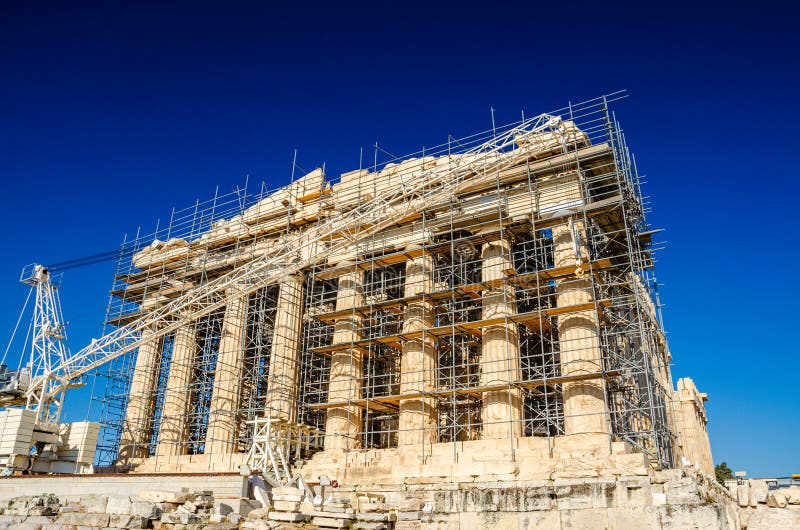 Iconic View of the Acropolis of Athens, Greece Stock Photo - Image of ...