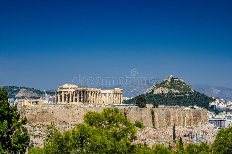Iconic View of the Acropolis of Athens, Greece Editorial Photography ...