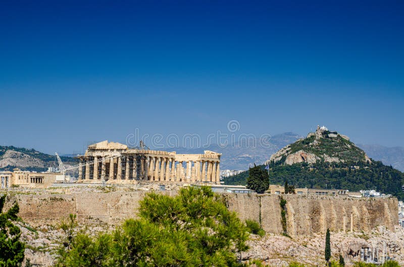 Iconic View of the Acropolis of Athens, Greece Editorial Stock Photo ...