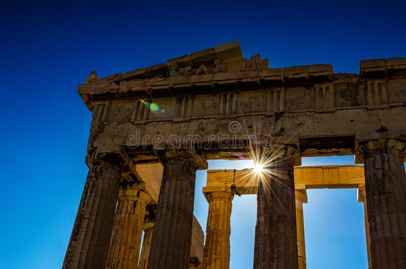 Iconic View of the Acropolis of Athens, Greece Stock Image - Image of ...