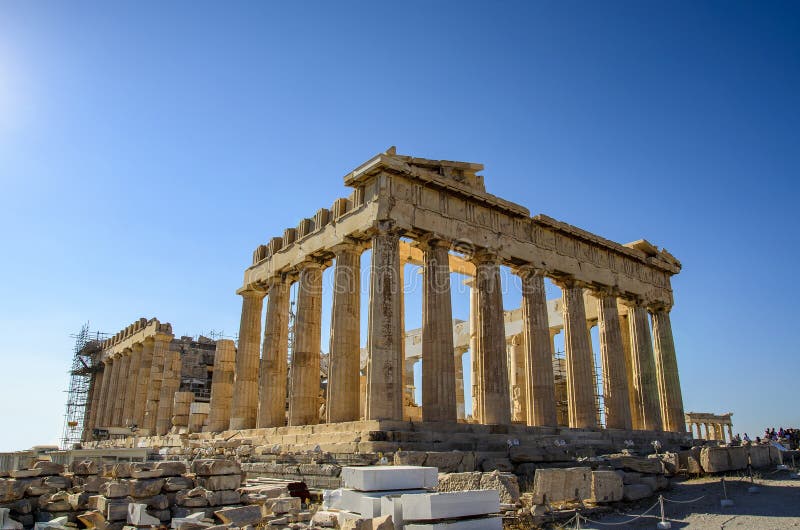 Iconic View of the Acropolis of Athens, Greece Stock Photo - Image of ...