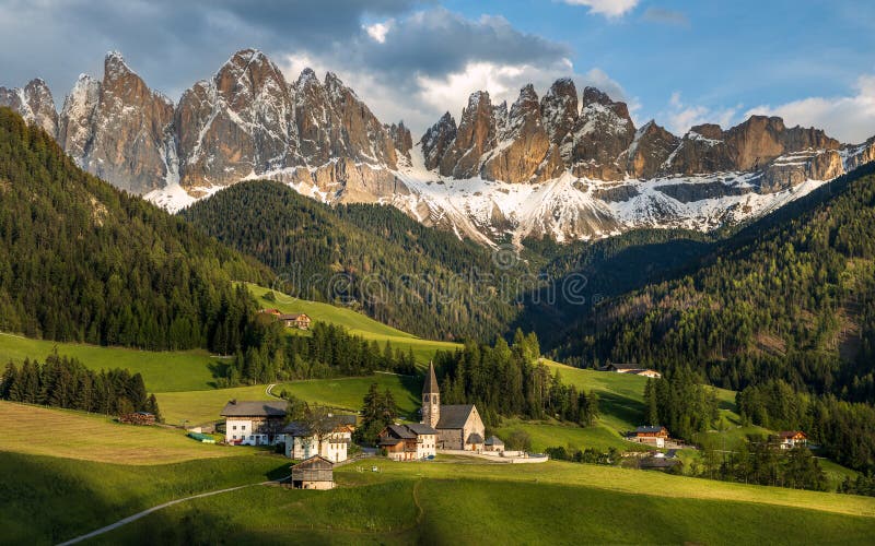 Iconic View from Val Di Funes Stock Image - Image of autumn, europa ...