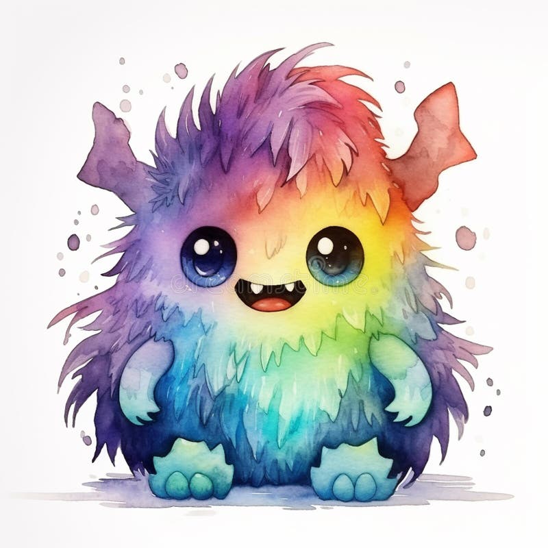 Iconic Watercolor Monster is a Classic Stock Illustration ...