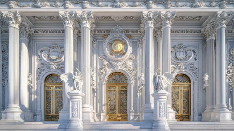 The Iconic White Judiciary Building Featuring an Impressive Clock ...