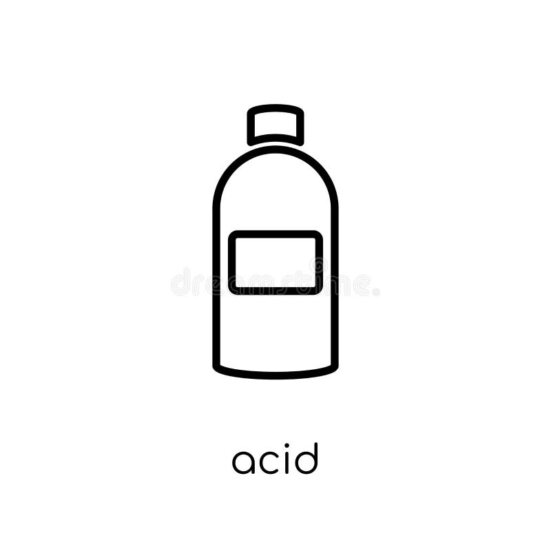Icono ácido Icono ácido Del Vector Linear Plano Moderno De Moda En B ...