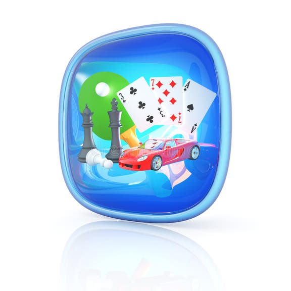 Icono de juegos 3D stock de ilustración. Ilustración de apestar - 23448545