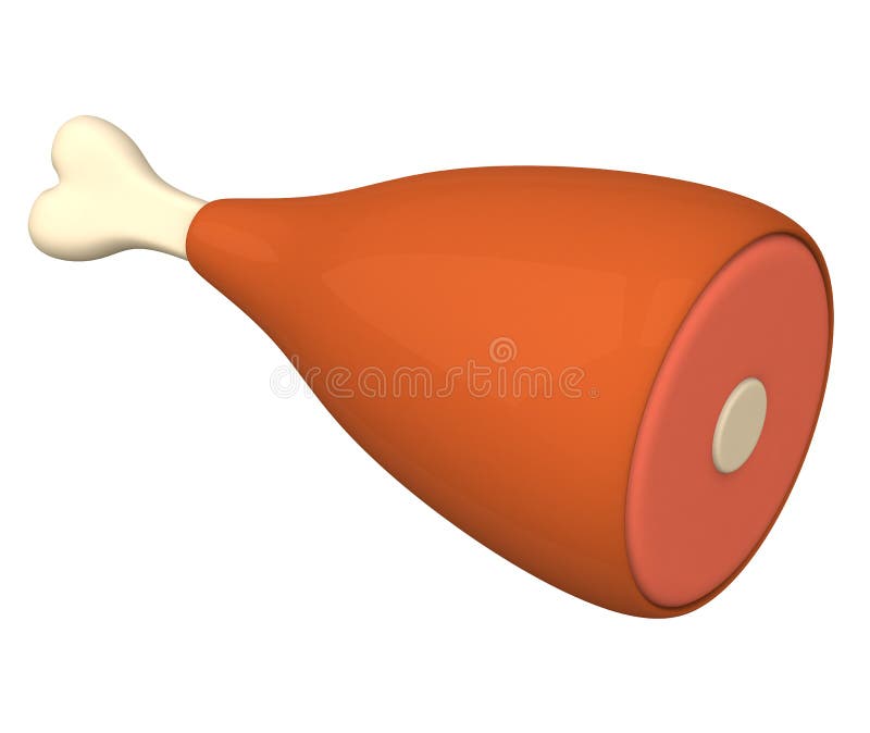 Icono 3d del jamón stock de ilustración. Ilustración de vaca - 28377575