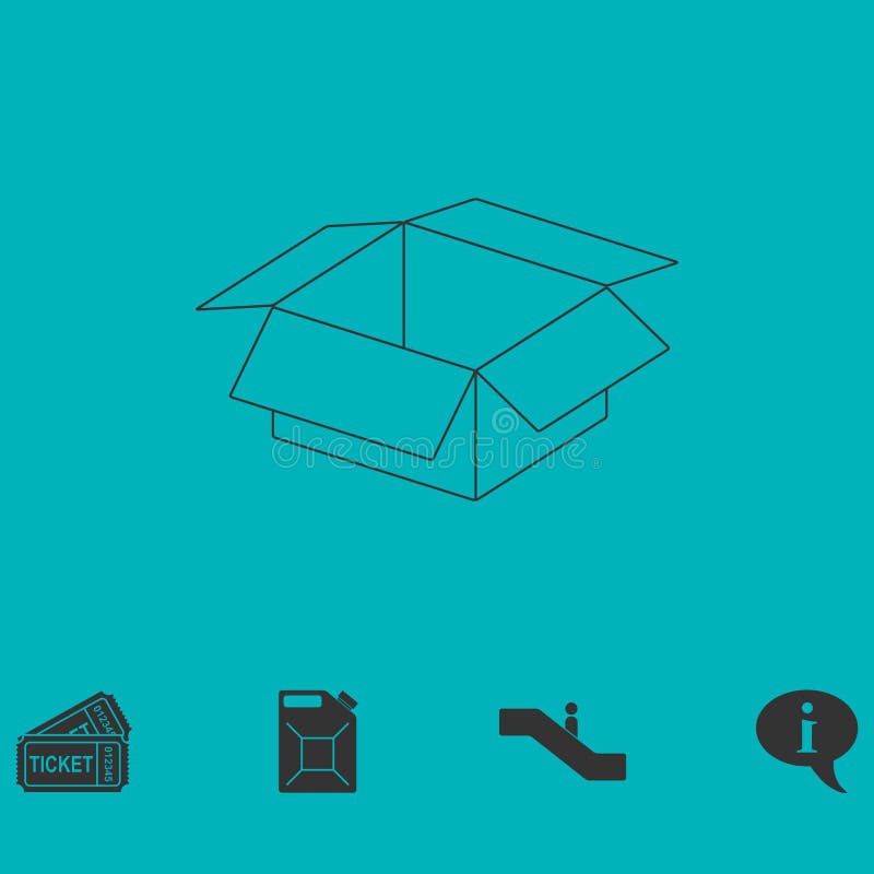 Icono Abierto De La Caja Completamente Ilustración del Vector ... Icono Abierto De La Caja Completamente Ilustración del Vector ...