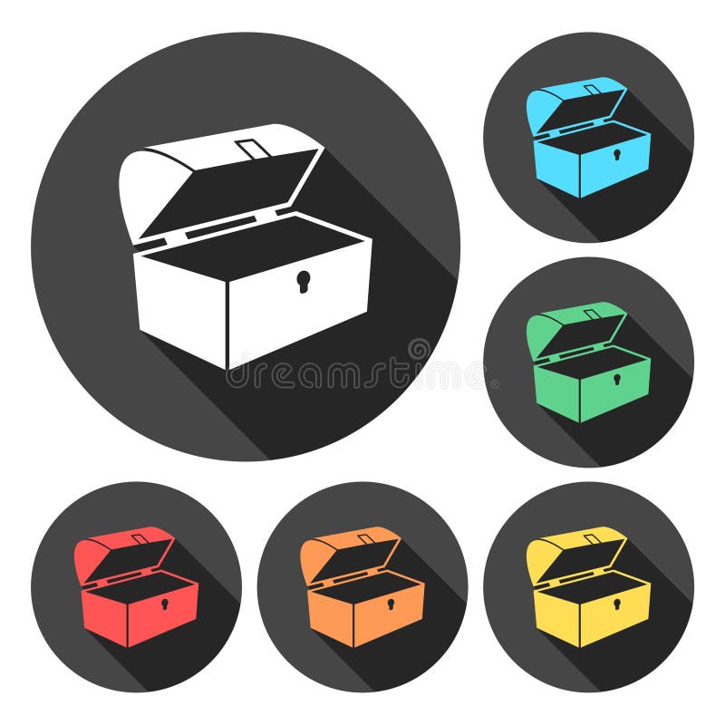Icono Abierto Del Vector Del Cofre Del Tesoro Ilustración del Vector ... Icono Abierto Del Vector Del Cofre Del Tesoro Ilustración del Vector ...