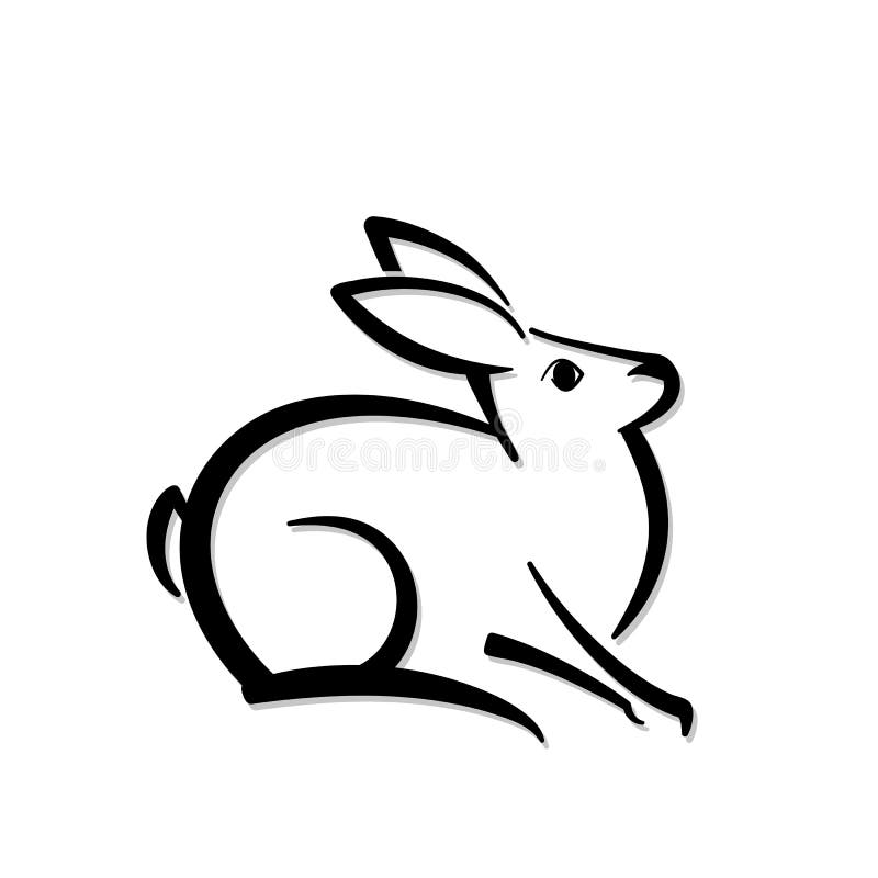 Icono Abstracto De Una Liebre Ilustración del Vector - Ilustración de ...