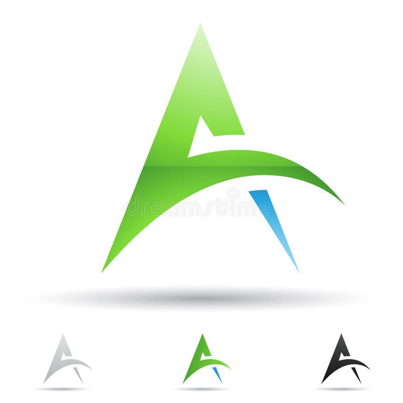 Icono Abstracto Para La Letra a Ilustración del Vector - Ilustración de ...