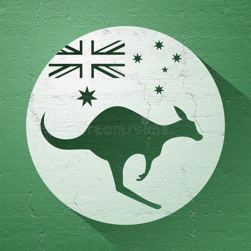 Icono Agradable Del Canguro De Australia Stock de ilustración ...