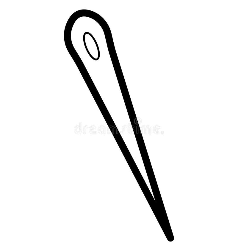 Icono Aislado Aguja Del Vector Para Coser Y Adaptar Ilustración del ...