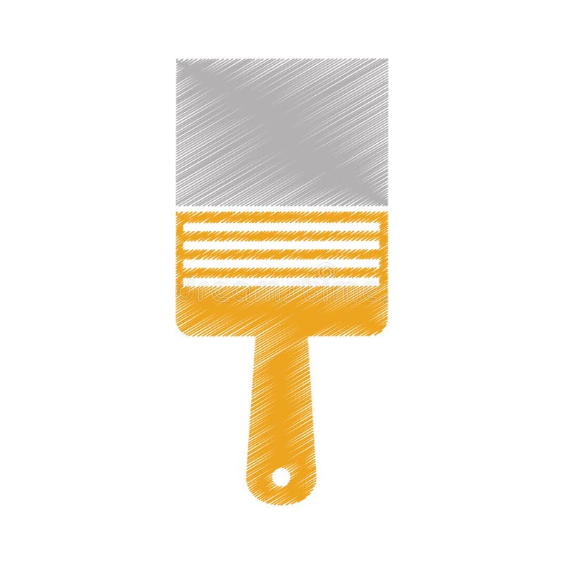 Icono aislado brocha ilustración del vector. Ilustración de creatividad ...