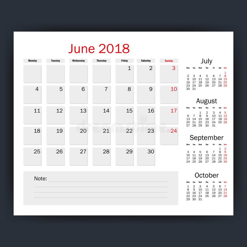 Icono Aislado Calendario De Junio Ilustración del Vector - Ilustración ...