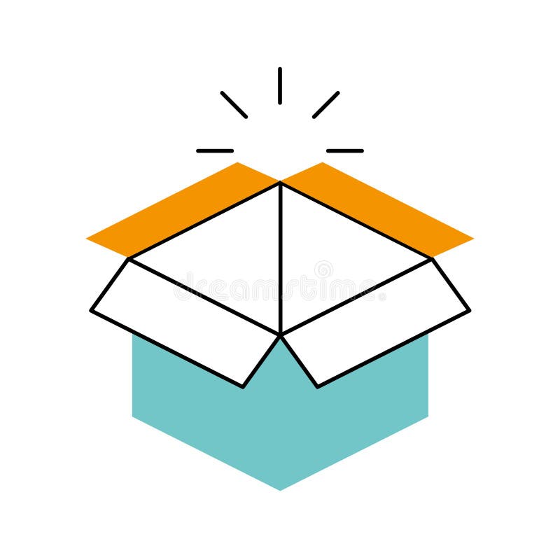 Icono Aislado Cartón De La Caja Ilustración del Vector - Ilustración de ...