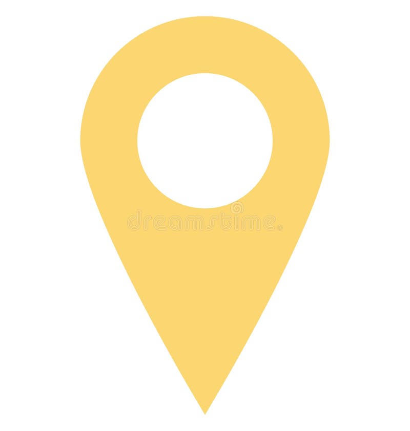 Icono Aislado Color Del Vector Del Localizador Del Mapa Editable ...