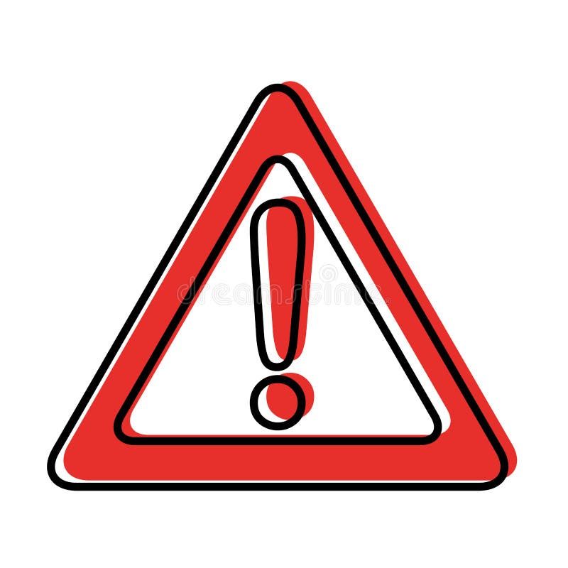 Icono Aislado De La Señal Alerta Ilustración del Vector - Ilustración ...