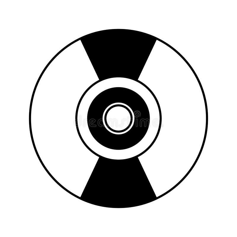 Icono Aislado Del Disco Compacto Stock de ilustración - Ilustración de ...