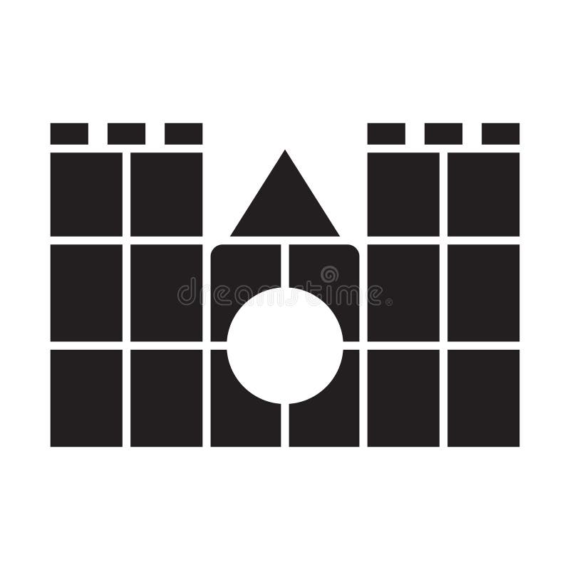 El Castillo Aislado Con Los Banderines Dise?a El Ejemplo Del Vector ...