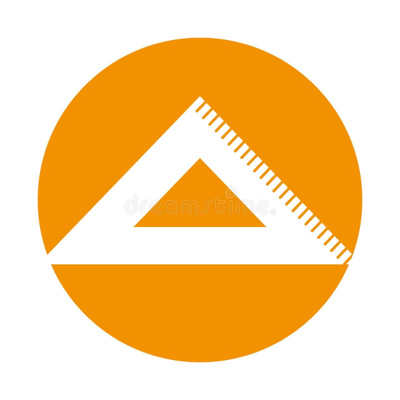 Icono Aislado Escuela De La Regla Ilustración del Vector - Ilustración ...