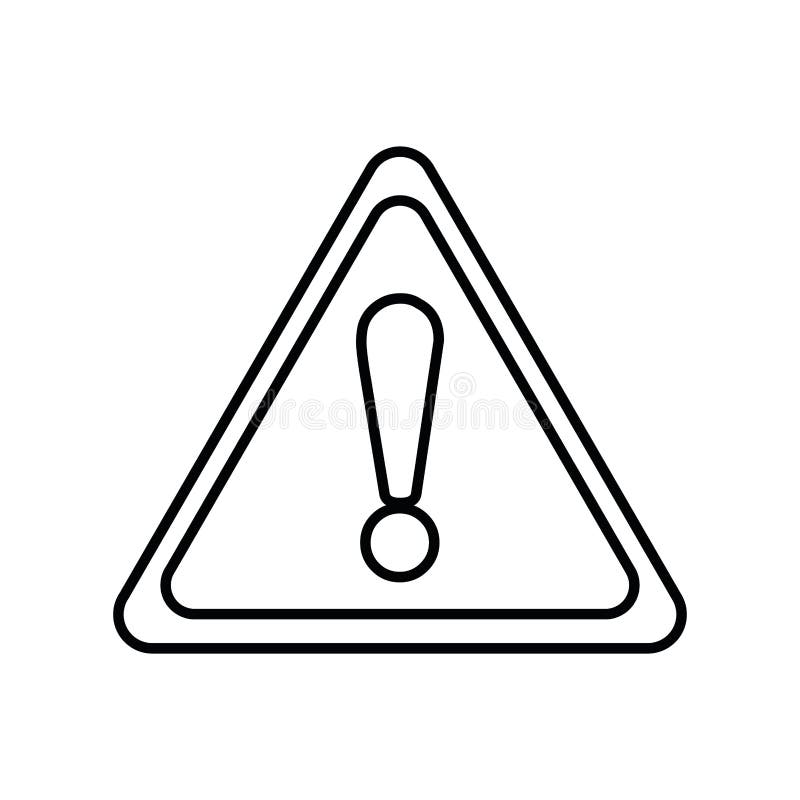 Icono Aislado Símbolo Alerta Del Triángulo Ilustración del Vector ...