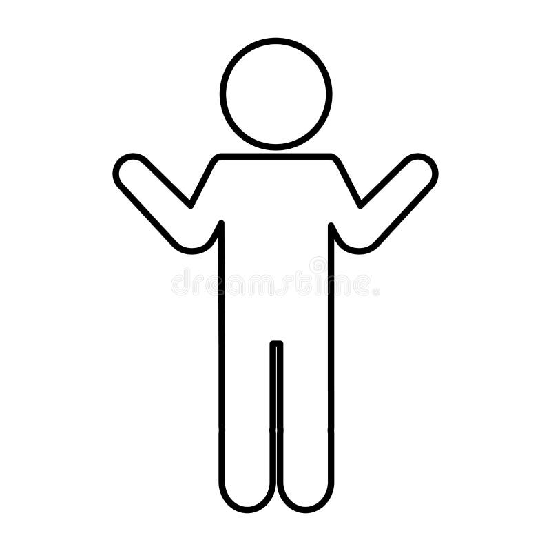Icono Aislado Silueta Humana Stock de ilustración - Ilustración de ...