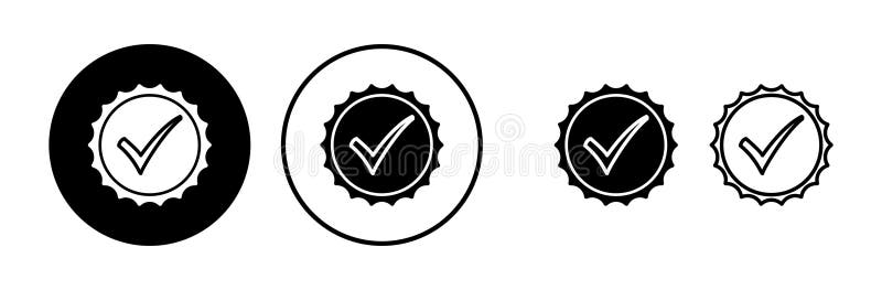 Icono Aprobado . Icono De Medalla Aprobado O Certificado Ilustración ...