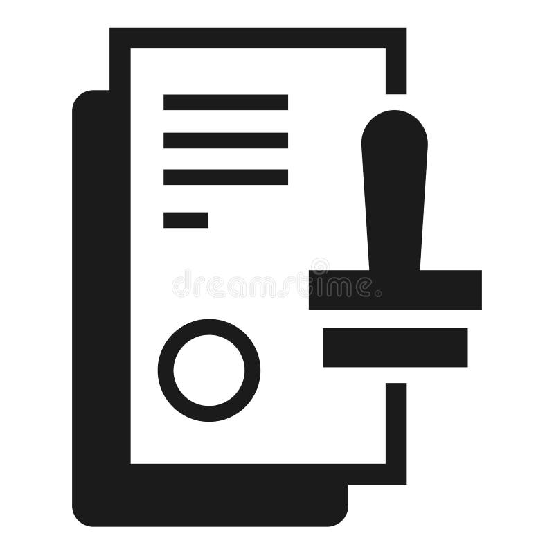 Icono Aprobado Del Sello, Estilo Simple Ilustración del Vector ...