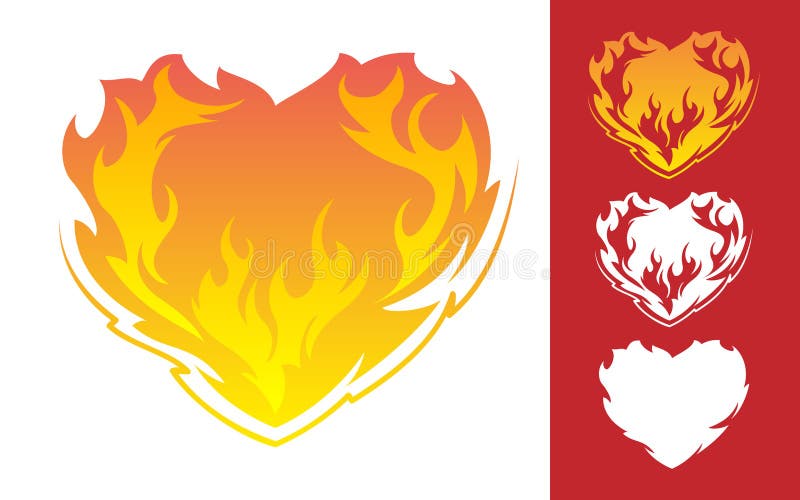 Icono ardiente del corazón ilustración del vector. Ilustración de boda ...