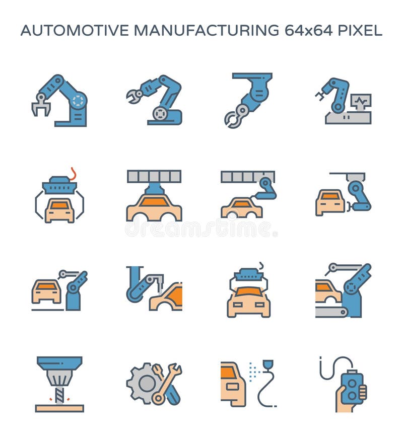 Icono Automotriz De La Fabricación Ilustración del Vector - Ilustración ...