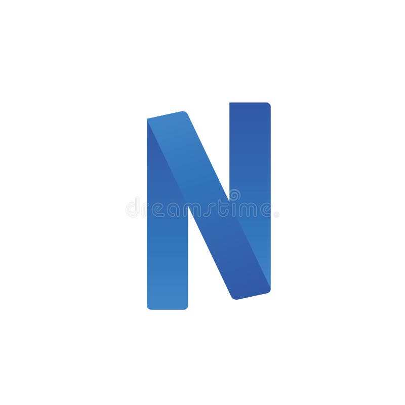 Icono Azul De La Letra De N Ilustración del Vector - Ilustración de ...