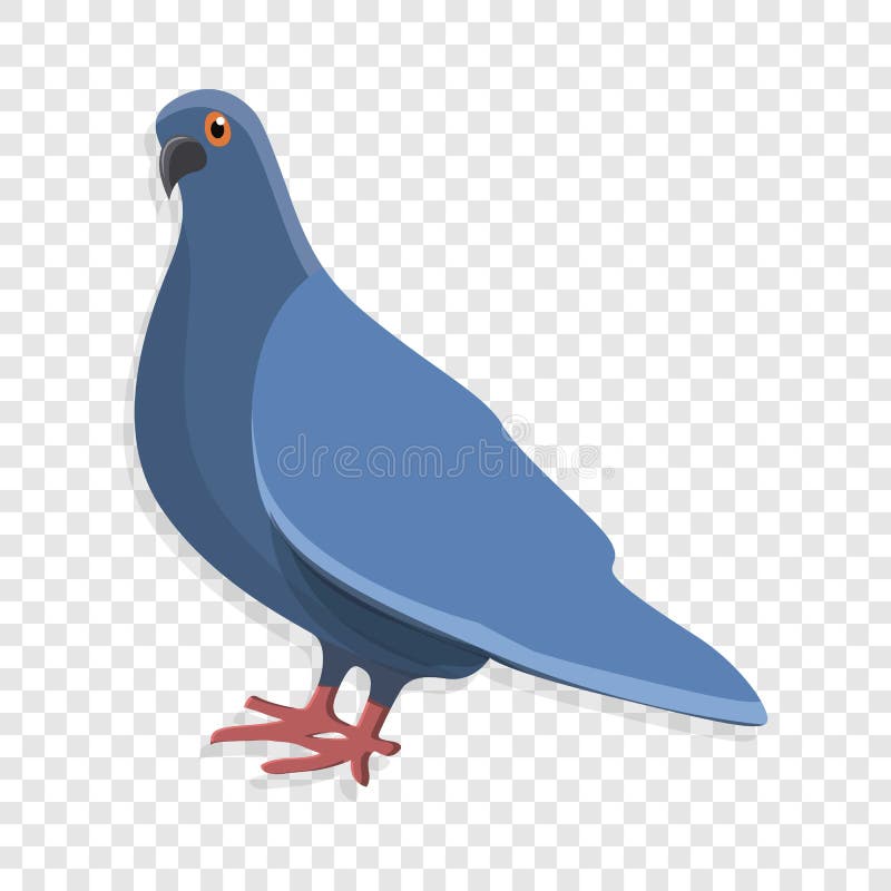 Icono Azul De La Paloma, Estilo De La Historieta Ilustración del Vector ...
