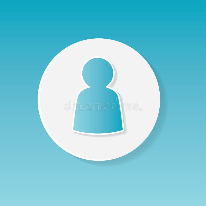 Icono de persona azul ilustración del vector. Ilustración de cara ...