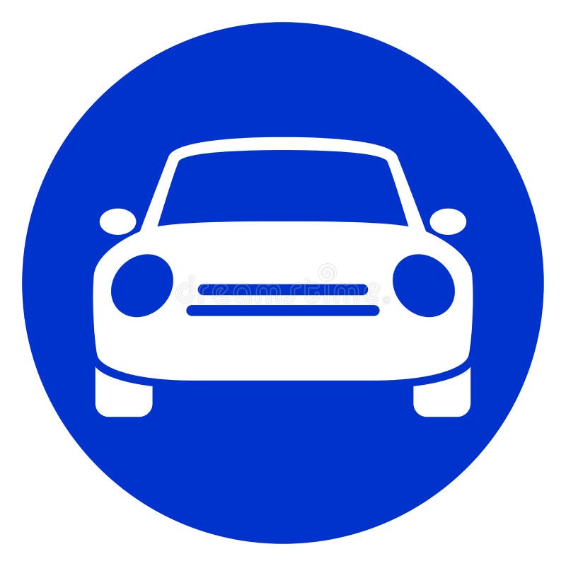 Icono Azul Del Coche Del Círculo Ilustración del Vector - Ilustración ...